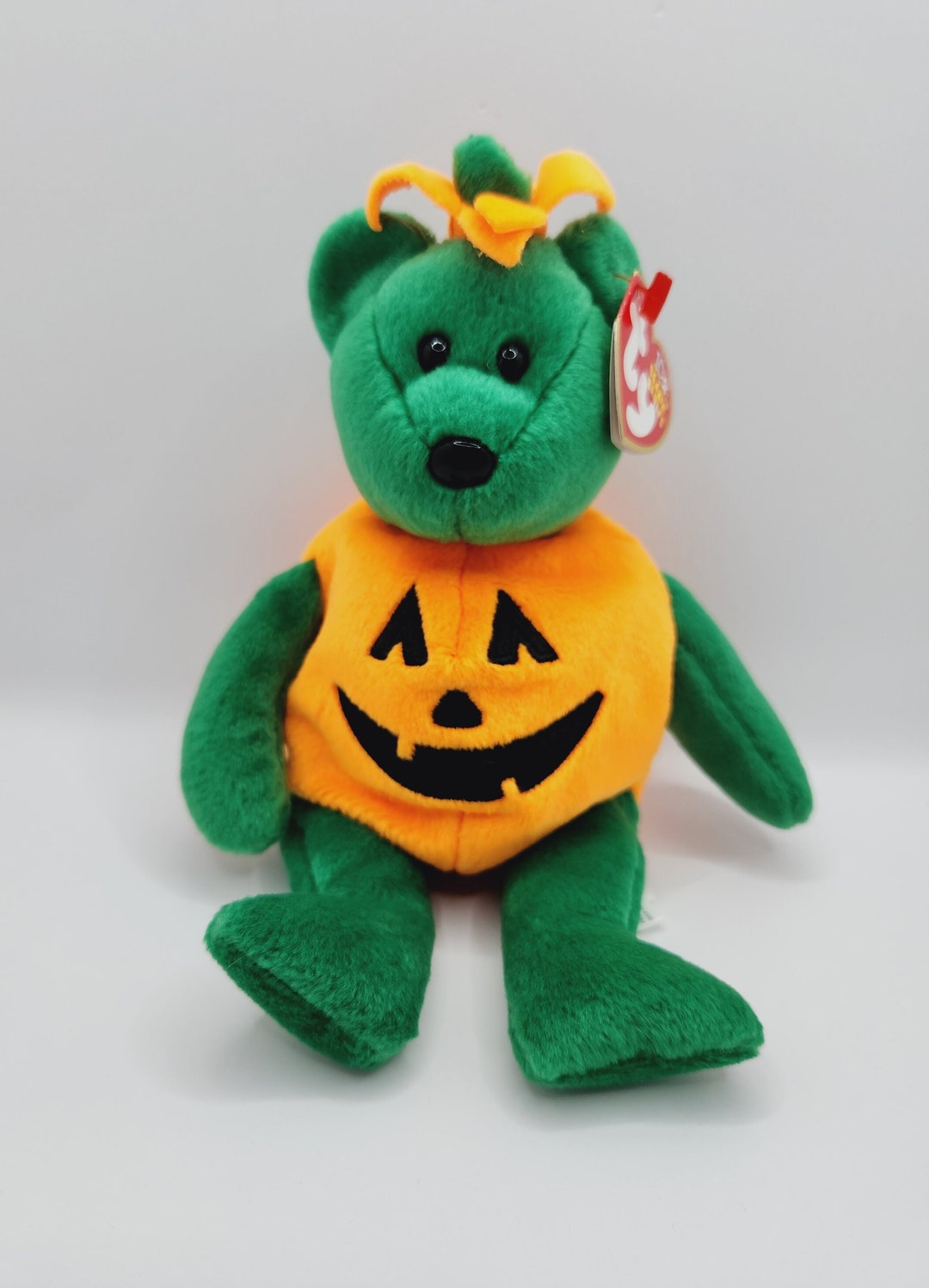 Ty Beanie Baby 'tricky' the Pumpkin Bear 8.5 Inch - Etsy