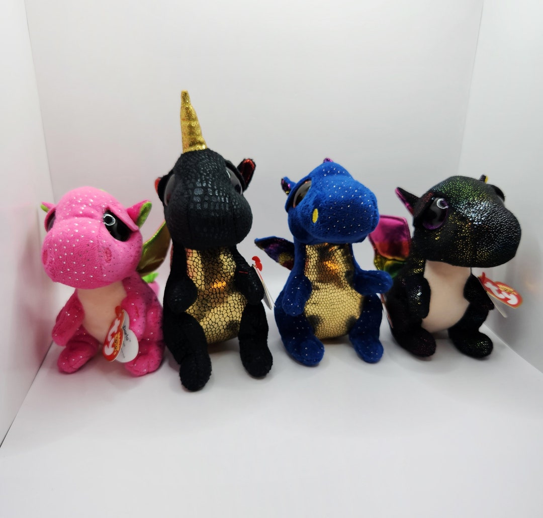 Ty Beanie Boo 'dragons' Darla, Grindal, Saffire, Cinder and Anora 6 ...