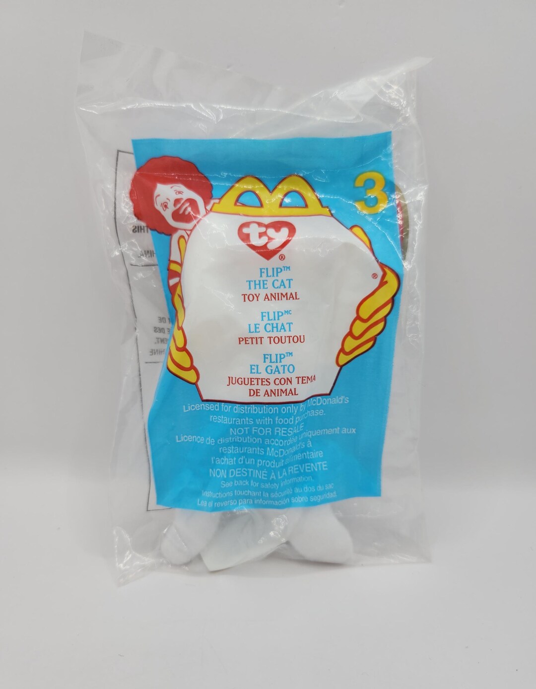 Vintage Ty Mcdonald's Teenie Beanie 'flip' the Cat 4 Inch Sealed in ...