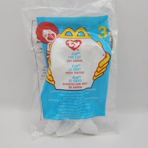 Vintage Ty Mcdonald's Teenie Beanie 'flip' the Cat 4 Inch Sealed in ...