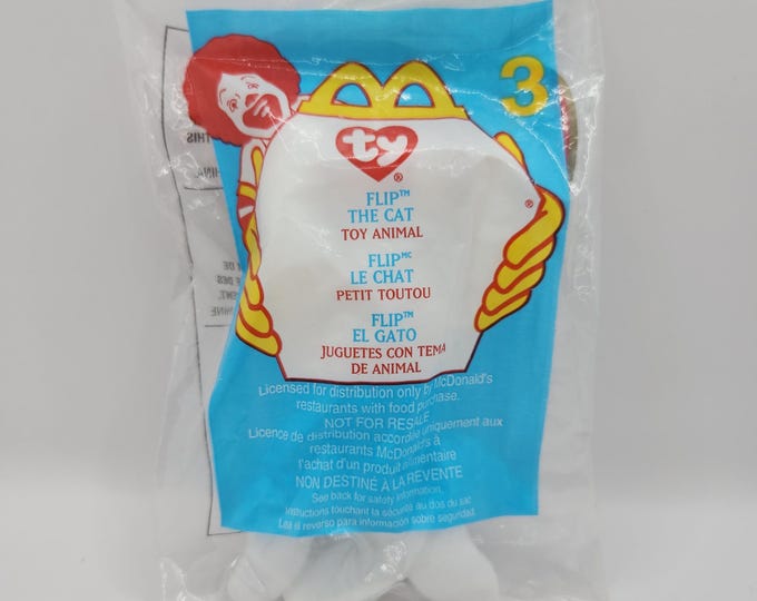 Vintage Ty Mcdonald's Teenie Beanie 'flip' the Cat (4 Inch) - Sealed in ...