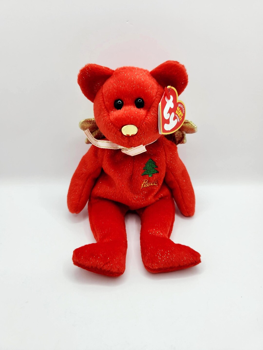 Vintage Ty Beanie Baby "gift" the Angel Bear (8.5 Inch) - Hallmark Gold ...