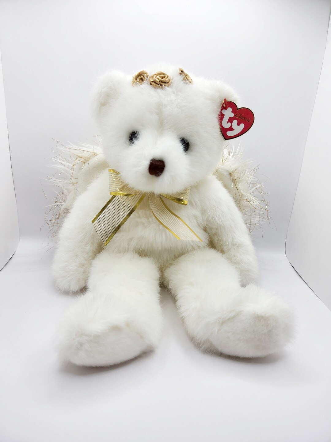 Vintage Ty Classics Collection 'divine' the Angel Bear (15 Inch) *rare ...