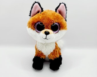 Vintage Ty Beanie Boo 'slick' the Fox (6 Inch) - No Hang Tag Vintage Ty Beanie Boo 'slick' the Fox (6 Inch) - No Hang Tag