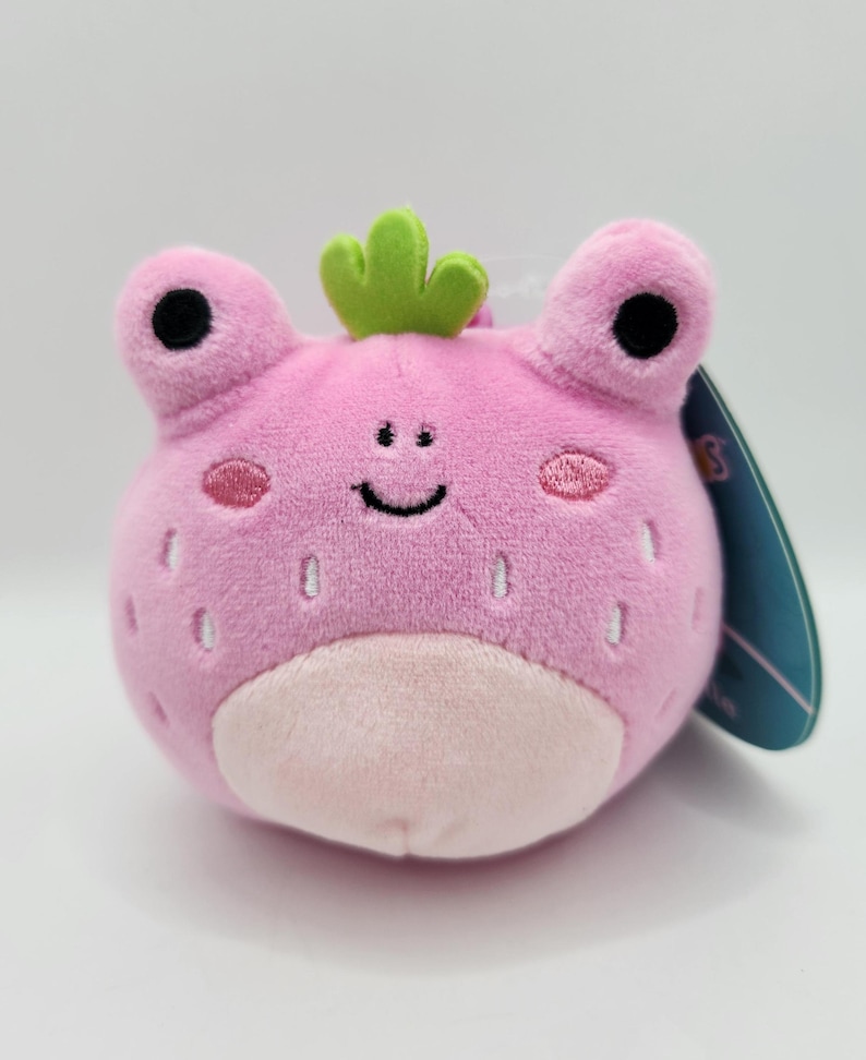 Squishmallow "adabelle" the Pink Strawberry Frog Plush (3.5 Inch) - Key ...