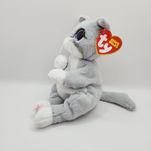 Vintage Ty Beanie Bellies Collection 'morgan' the Gray Cat 6 Inch - Etsy