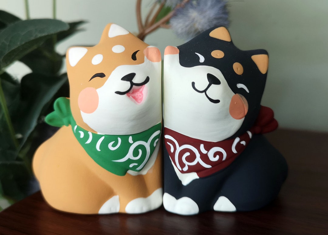 Japanese Shiba Dog Ornament Paid Desk Accessory Gift Kawaii - Etsy