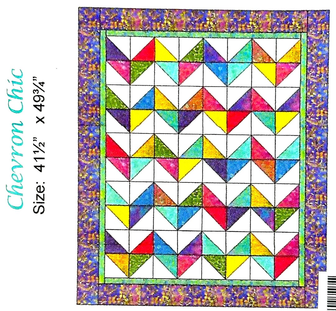 Chevron Chic Quilt Pattern Charm Pack Friendly - Etsy