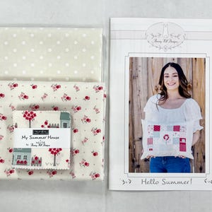 Hello Summer Pillow Kit - Featuring My Summer House by Bunny Hill Designs for Moda - Etsy
