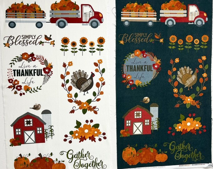 Autumn Gatherings Flannel Panel From Primitive Gatherings for Moda, 100 ...