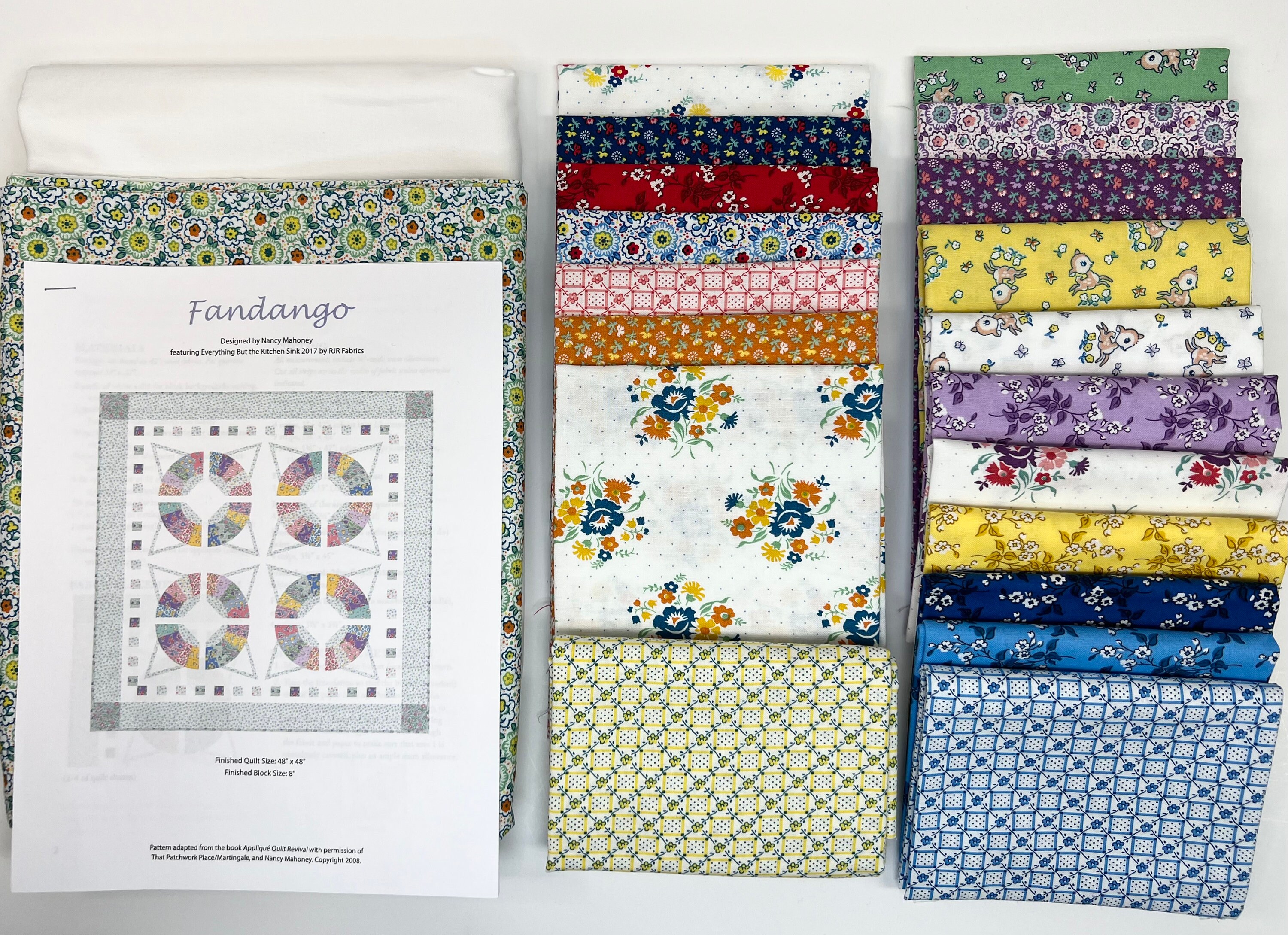 Fandango Quilt Kit by Nancy Mahoney Featuring Everything but the Kitchen Sink by RJR Fabrics - Etsy