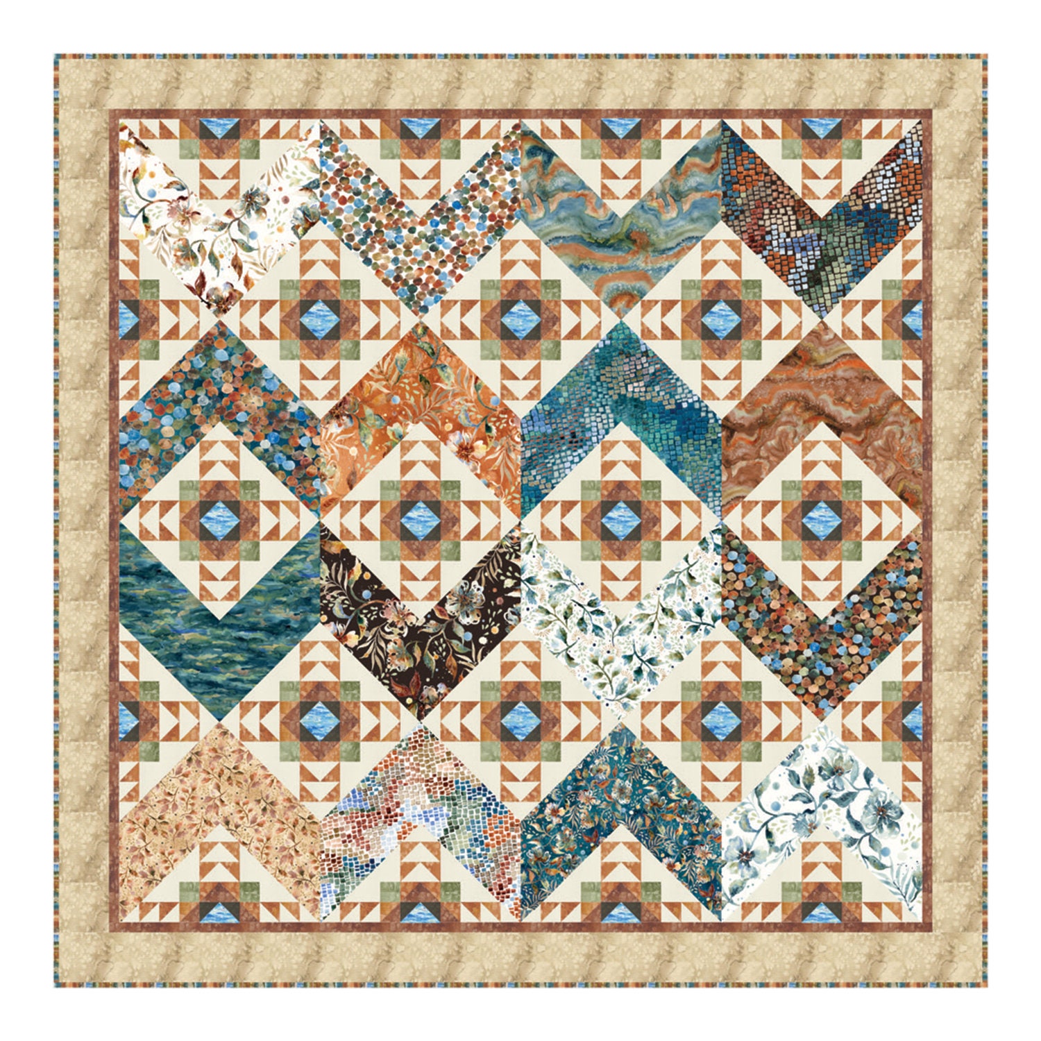 Artifacts Quilt Kit From Create Joy Project Featuring Desert Oasis for Moda - Etsy