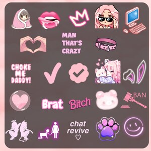 Pink Emotes Pack 115x - Etsy