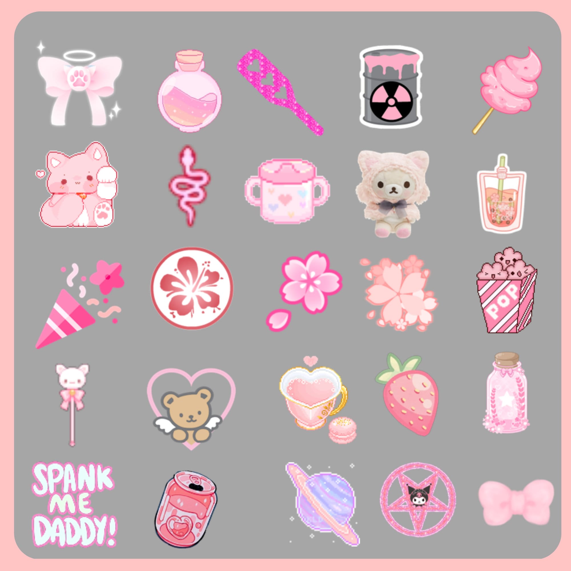 Pink Emotes Pack 125x - Etsy