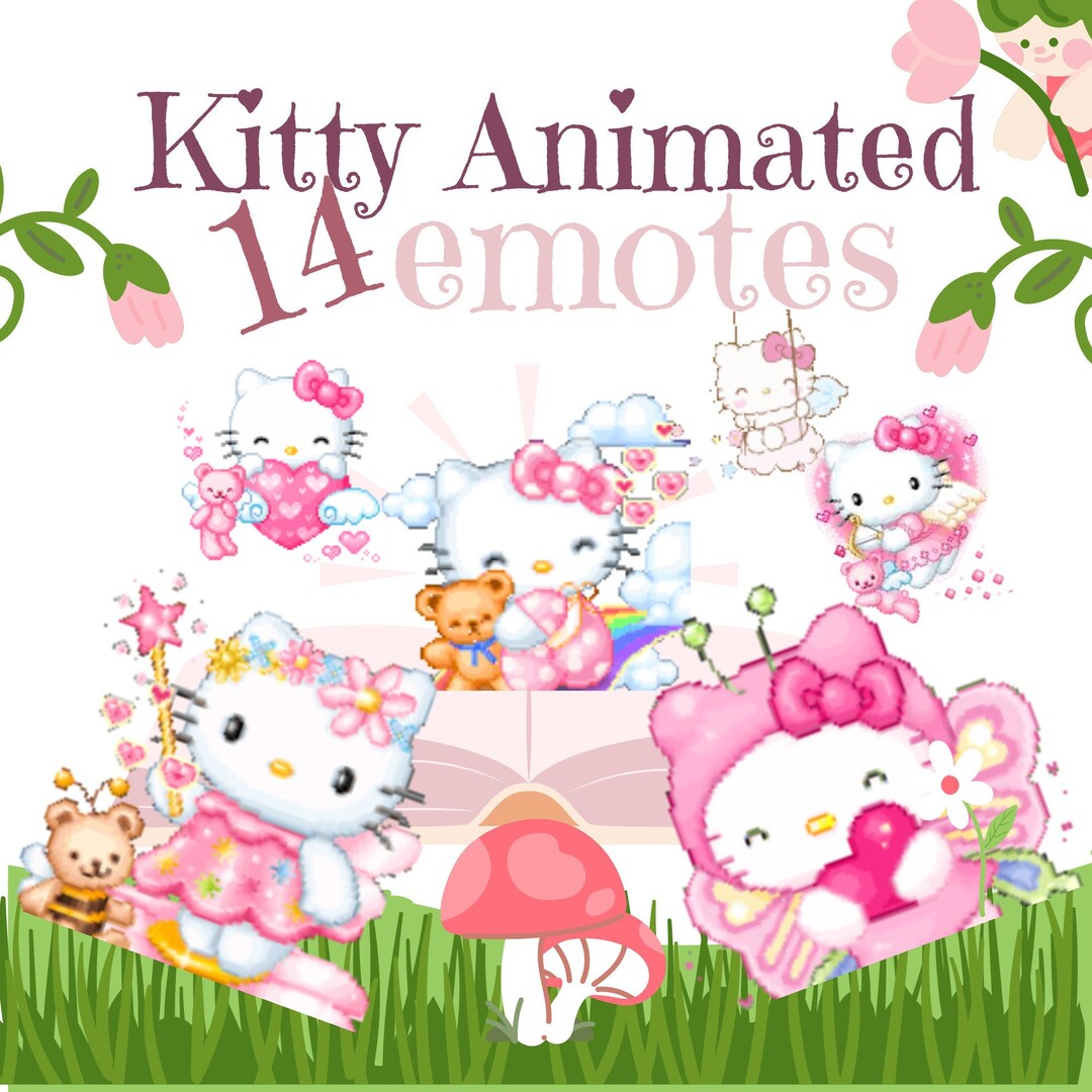 Buy Kitty Animated Emotes Pack Online in India - Etsy