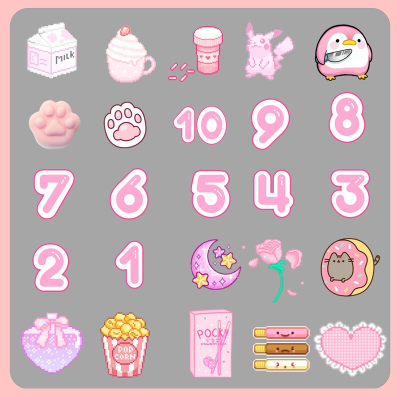 Pink Emotes Pack 125x - Etsy