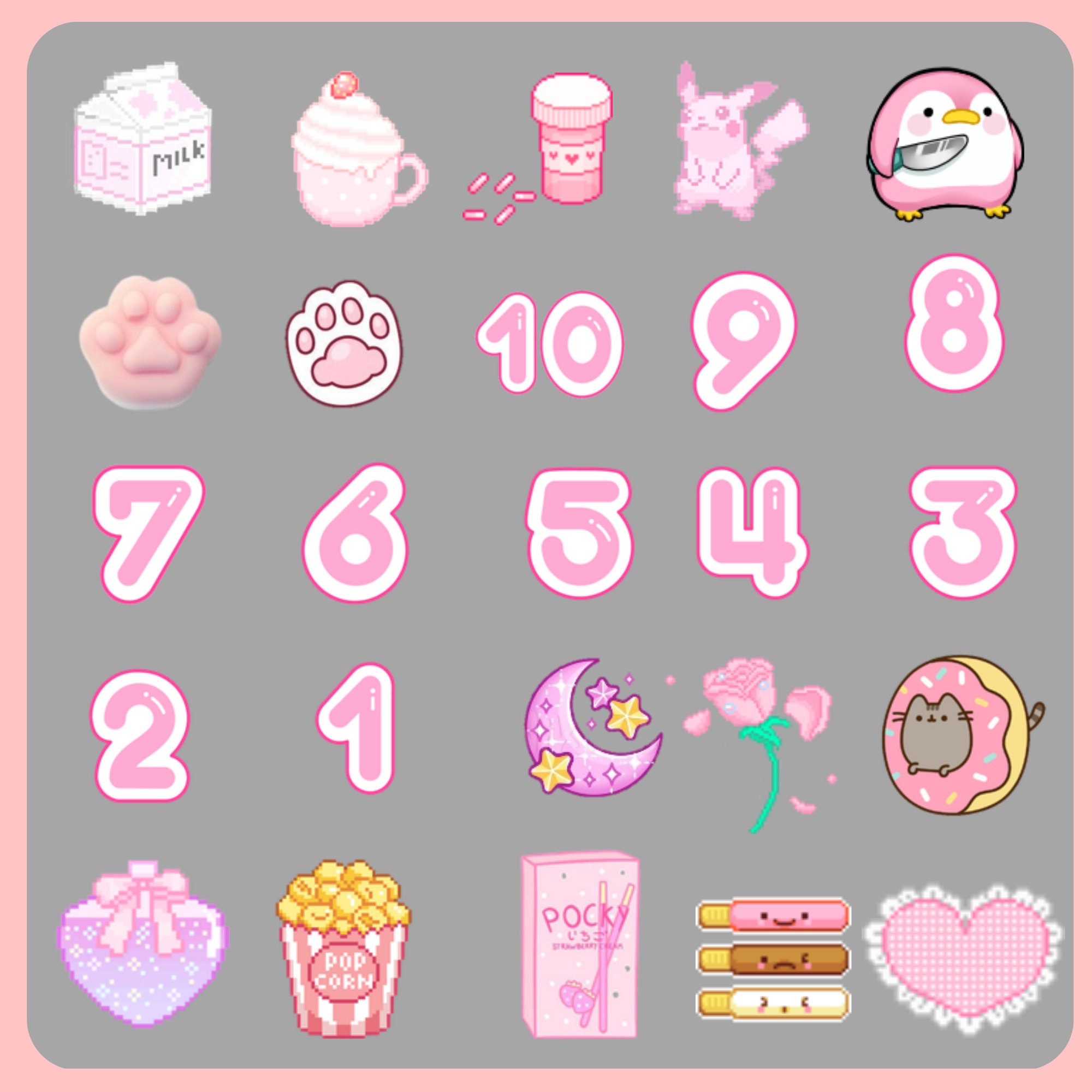 Pink Emotes Pack 125x - Etsy