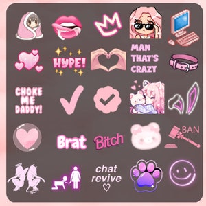 Pink Emotes Pack 115x - Etsy