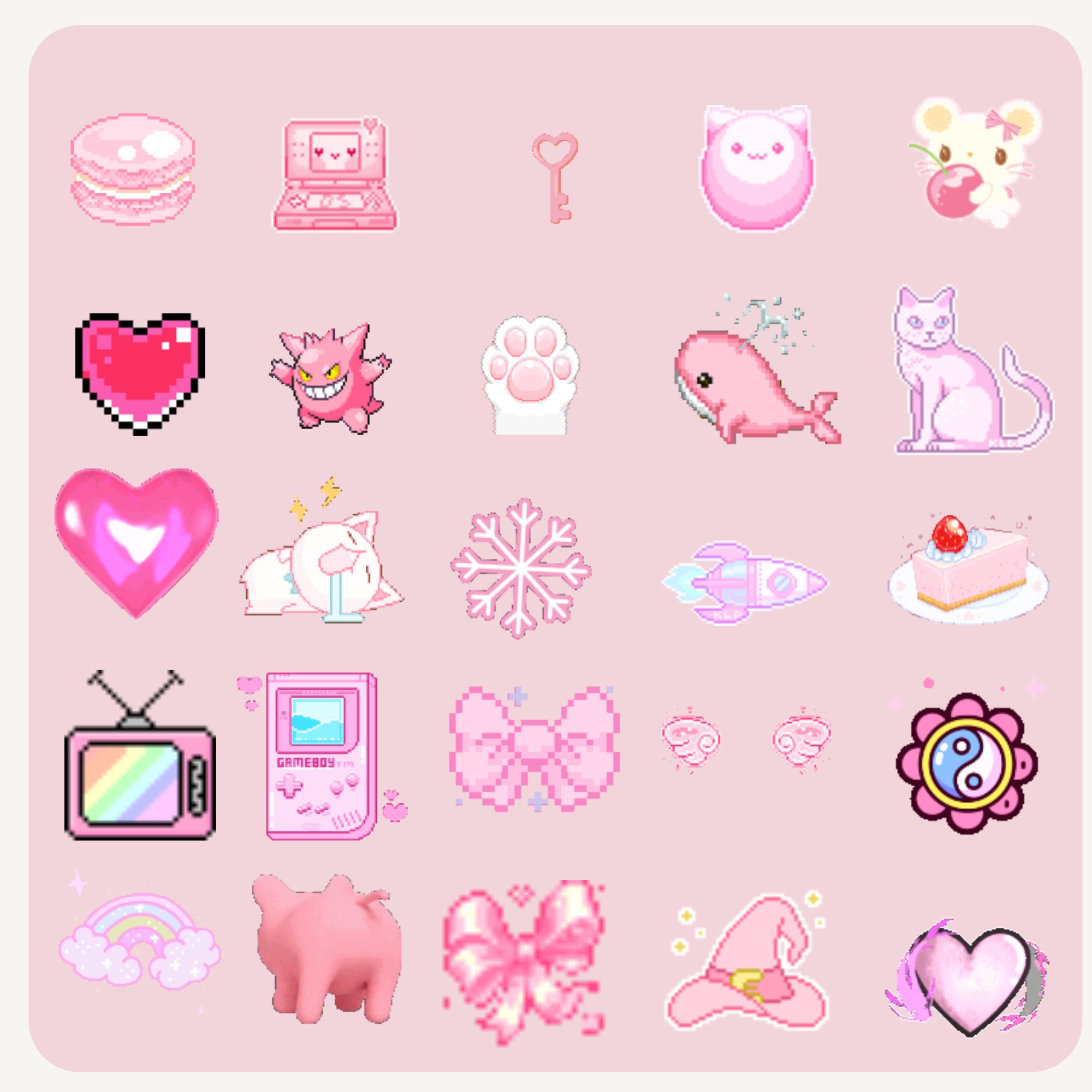 Pink Animated Emotes 2 - Etsy