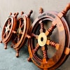 Monogrammed Dark Blue and White Nautical Ship Wheel, Personalized Ship ...