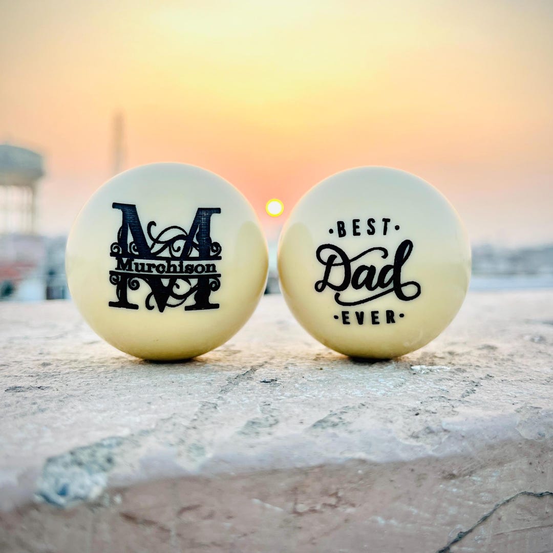 Personalized Cue Ball - Engraved Billiard Cue Ball - Custom Cue 8 Ball ...