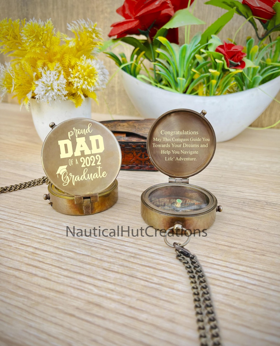 Graduation Compass - Personalized Working Compass - Brass Compass ...