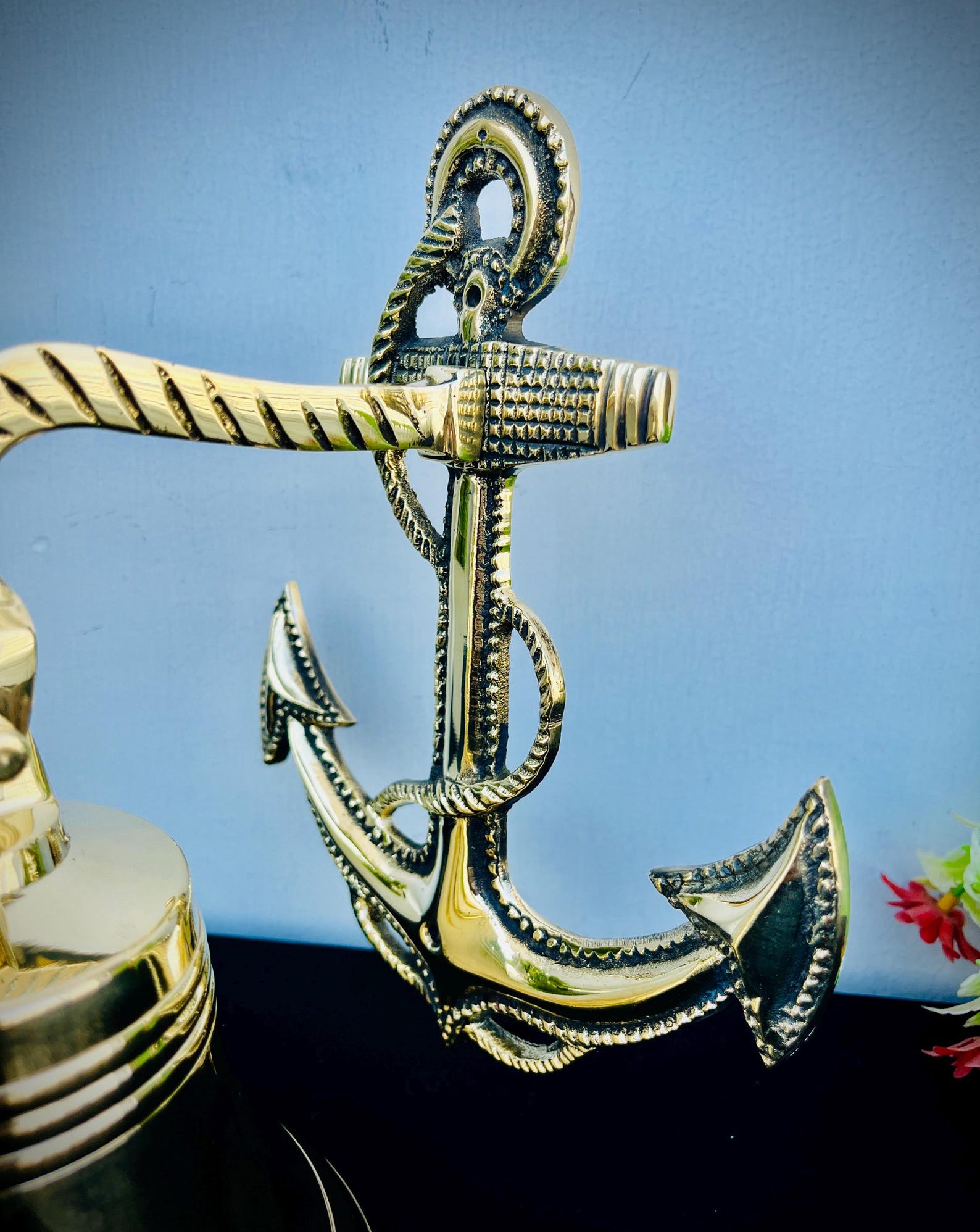Personalized Brass Anchor Bell: Handmade Nautical Maritime Decor - Etsy
