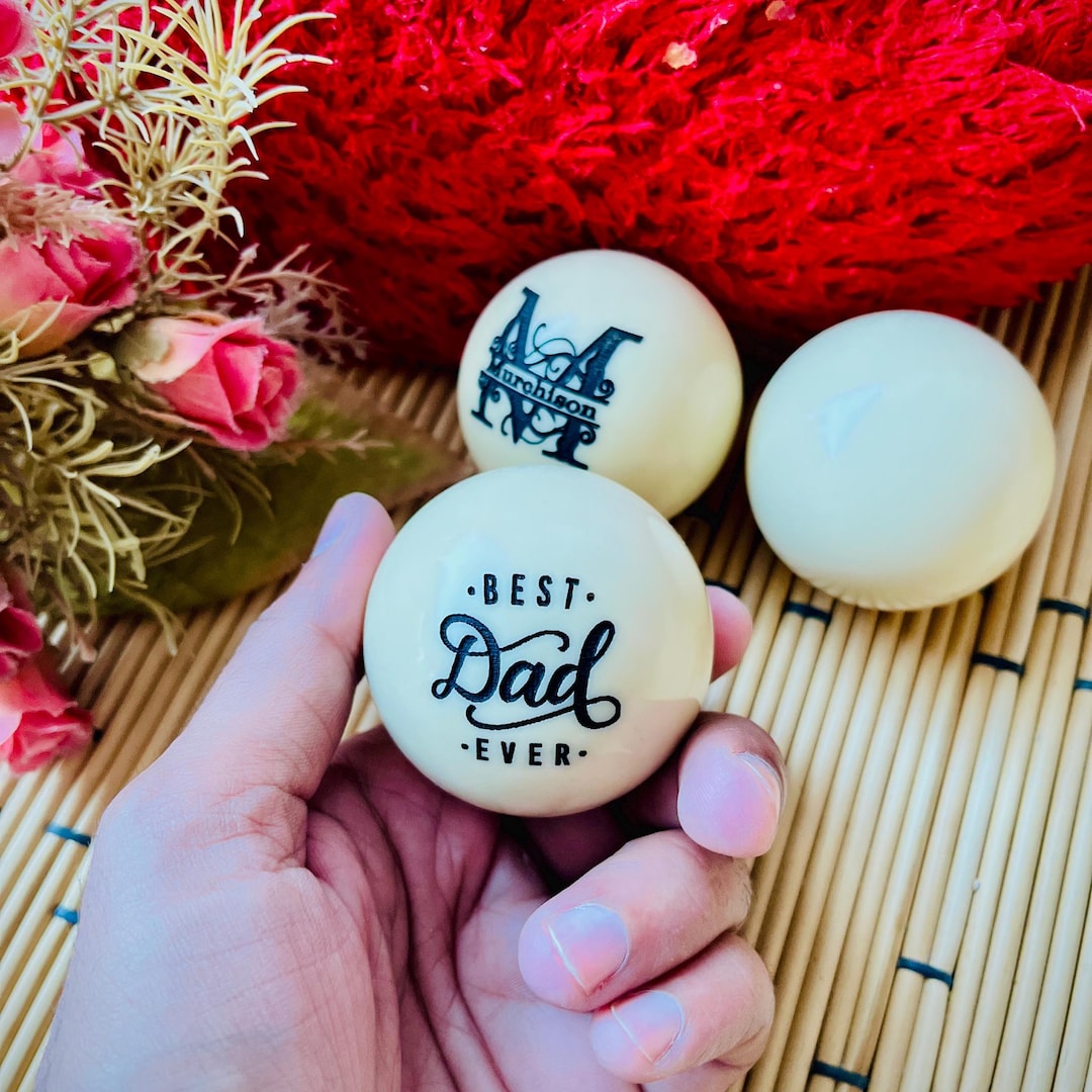 Engraved Cue Ball - Personalized 8 Ball Pool - Custom Billiard Cue Ball ...