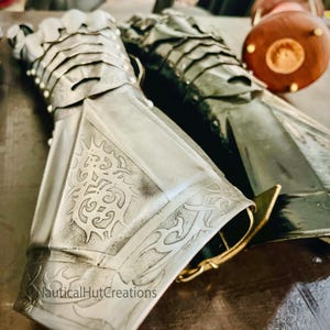Nazgul Gloves- Medieval Knight Gauntlet Armor- Etching Work- Sca ...