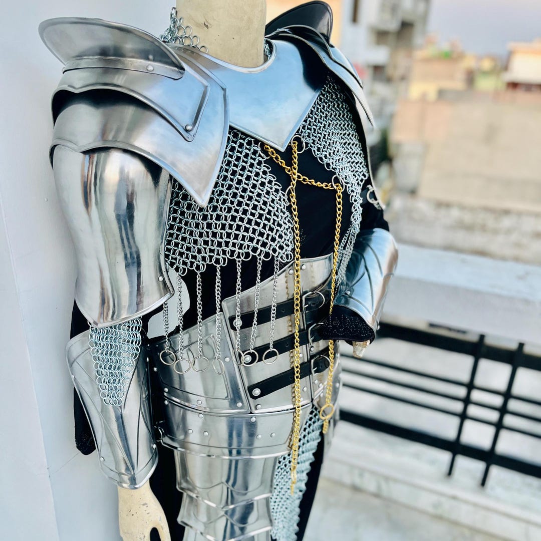 Medieval Lady Armor: Steel Chainmail Cosplay Set - Etsy
