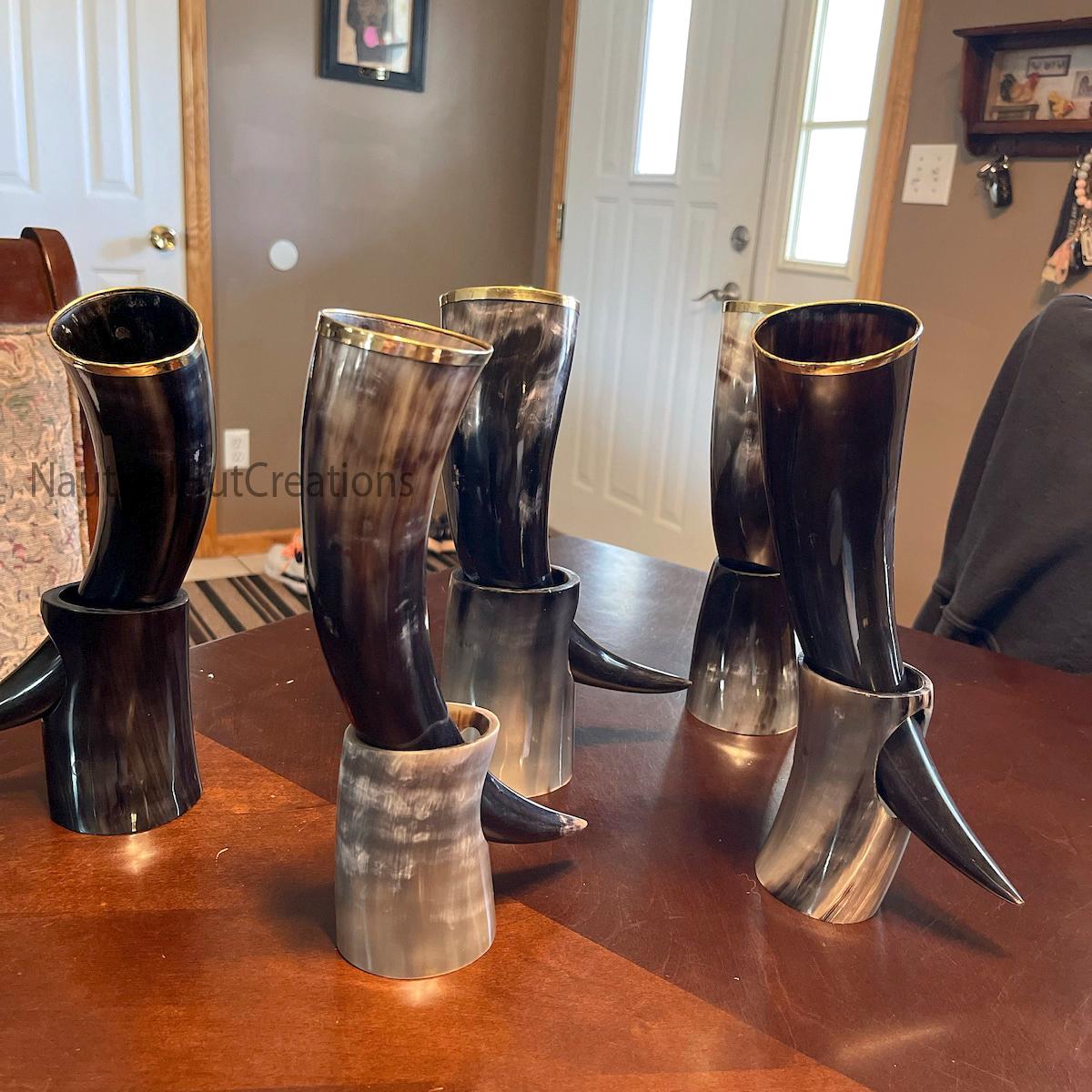 Authentic Handcrafted Viking Horn Mug, Personalized Horn Cups, Custom ...