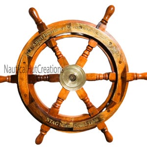 Handcrafted Rosewood Ship Wheel: Personalized Captain Gift - Etsy