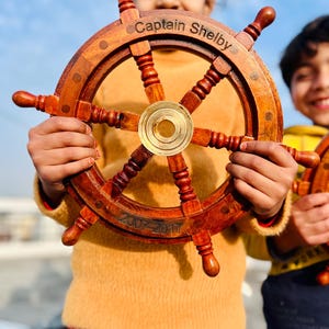 Handcrafted Rosewood Ship Wheel: Personalized Captain Gift - Etsy