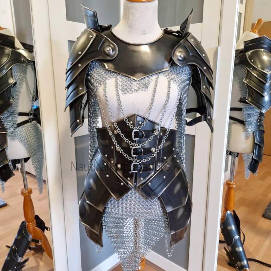 Medieval Brave Lady Armor, Chainmail Armor, Gift for Women, Cosplay ...