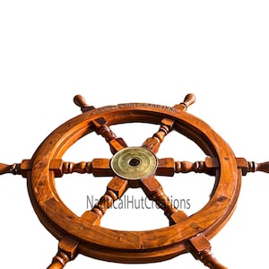 Handcrafted Rosewood Ship Wheel: Personalized Captain Gift - Etsy