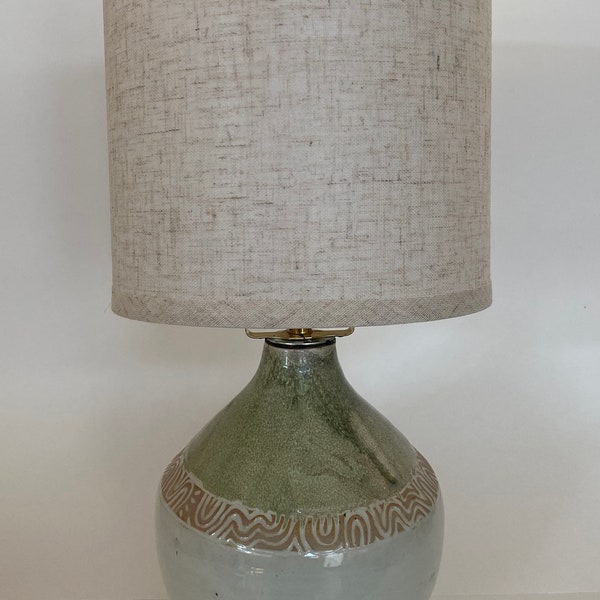 Sage Green Ceramic Lamp - Etsy