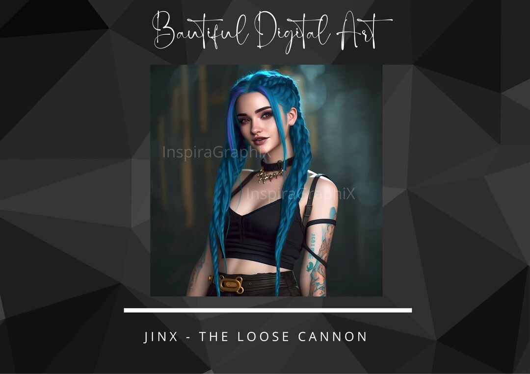 Jinx League of Legends Digital Art, 4k, 300ppi High Quality - Etsy