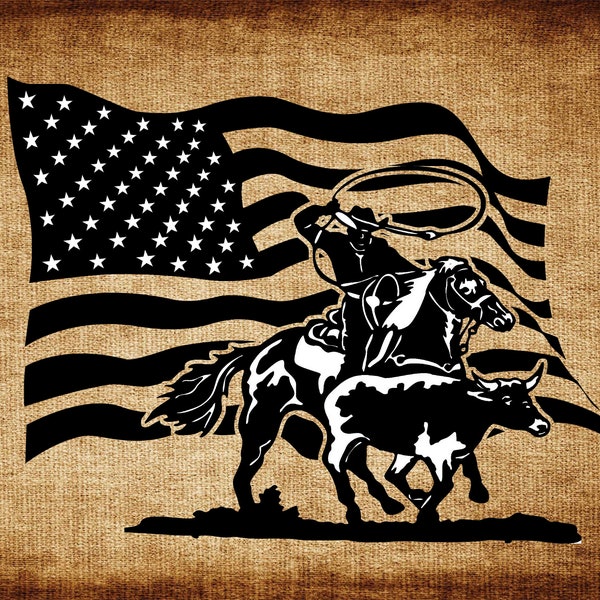 Western Roping Svg - Etsy