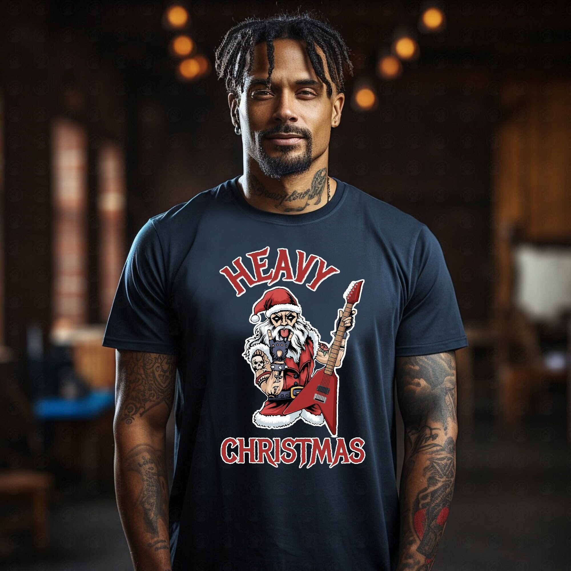 Heavy Christmas Rock Santa Claus PNG SVG File Santa Heavy - Etsy