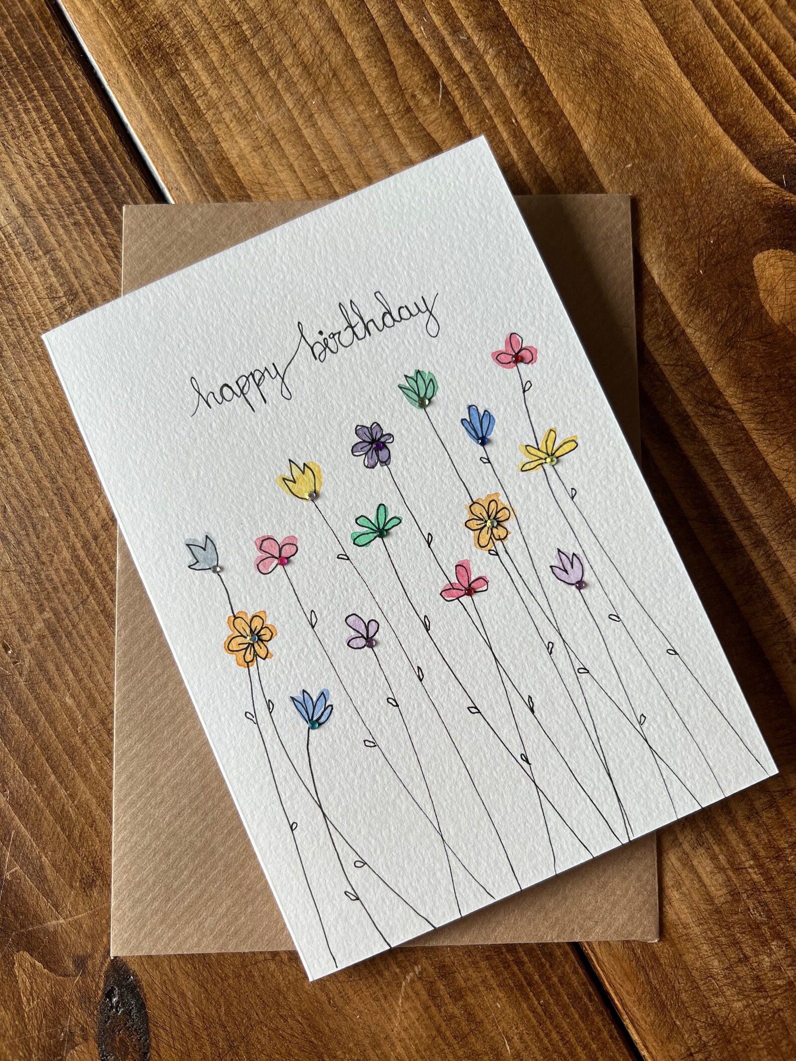 Handmade happy Birthday Summer Days Greeting Card. - Etsy