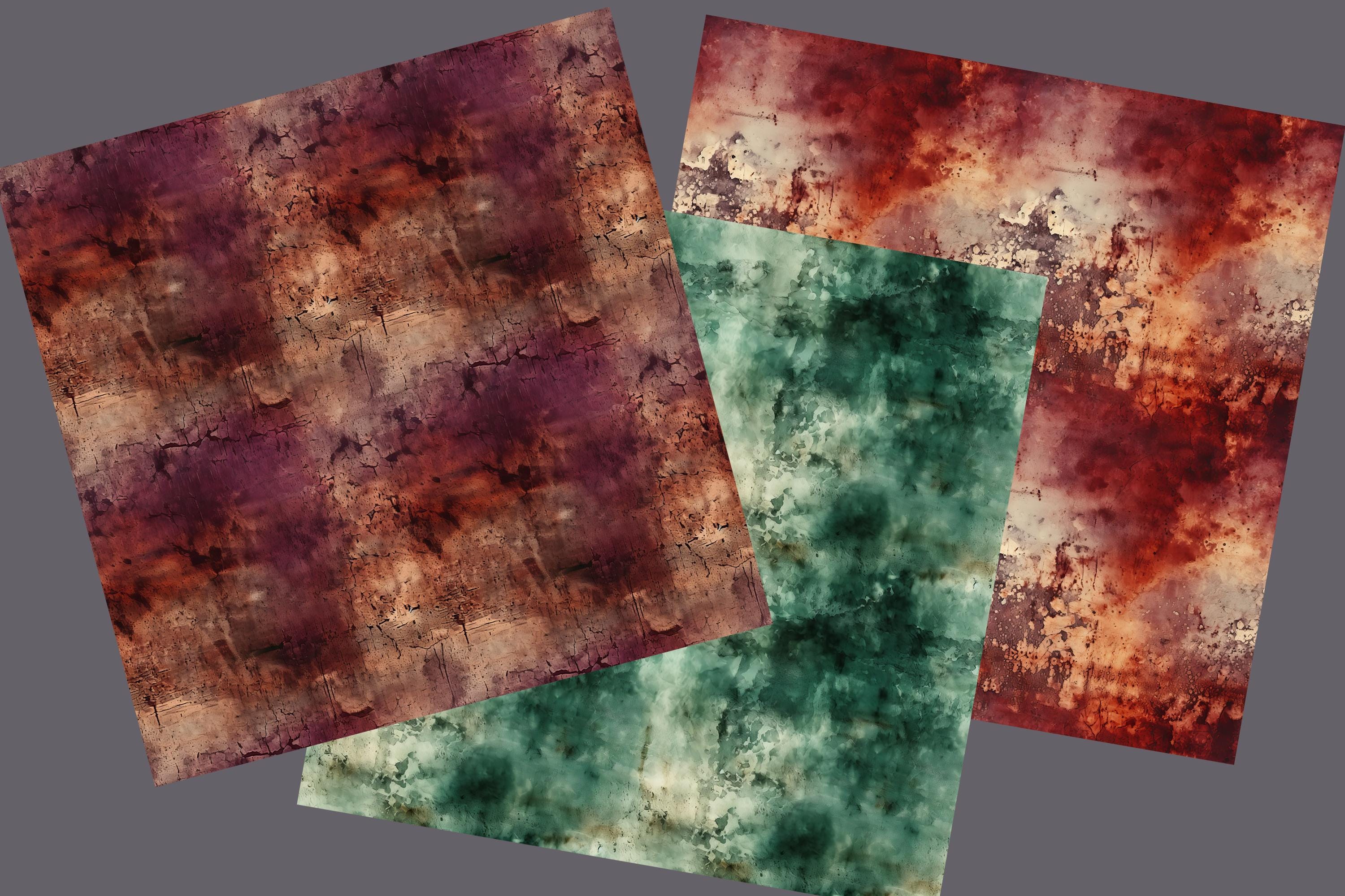 24 Rustic Patina Textures Digital Paper - Vintage, Weathered, Seamless ...