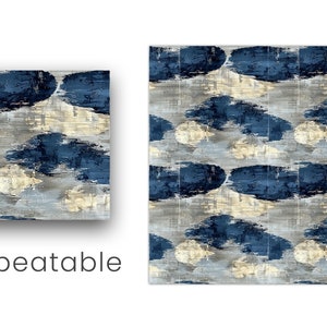 20 Abstract Blue Brushstroke Patterns | Seamless Digital Paper | Modern ...