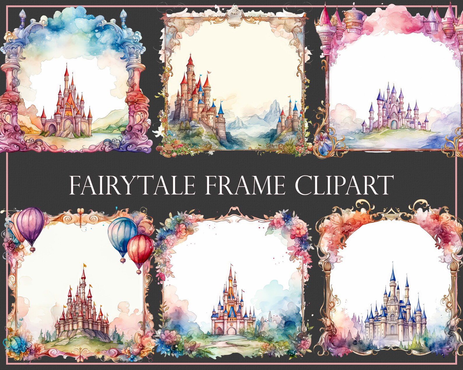 Fairytale Frame Clipart, 21 Whimsical Borders and Magical Designs ...