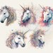 Unicorn Clipart Bundle Digital Unicorn Art, Transparent Background ...