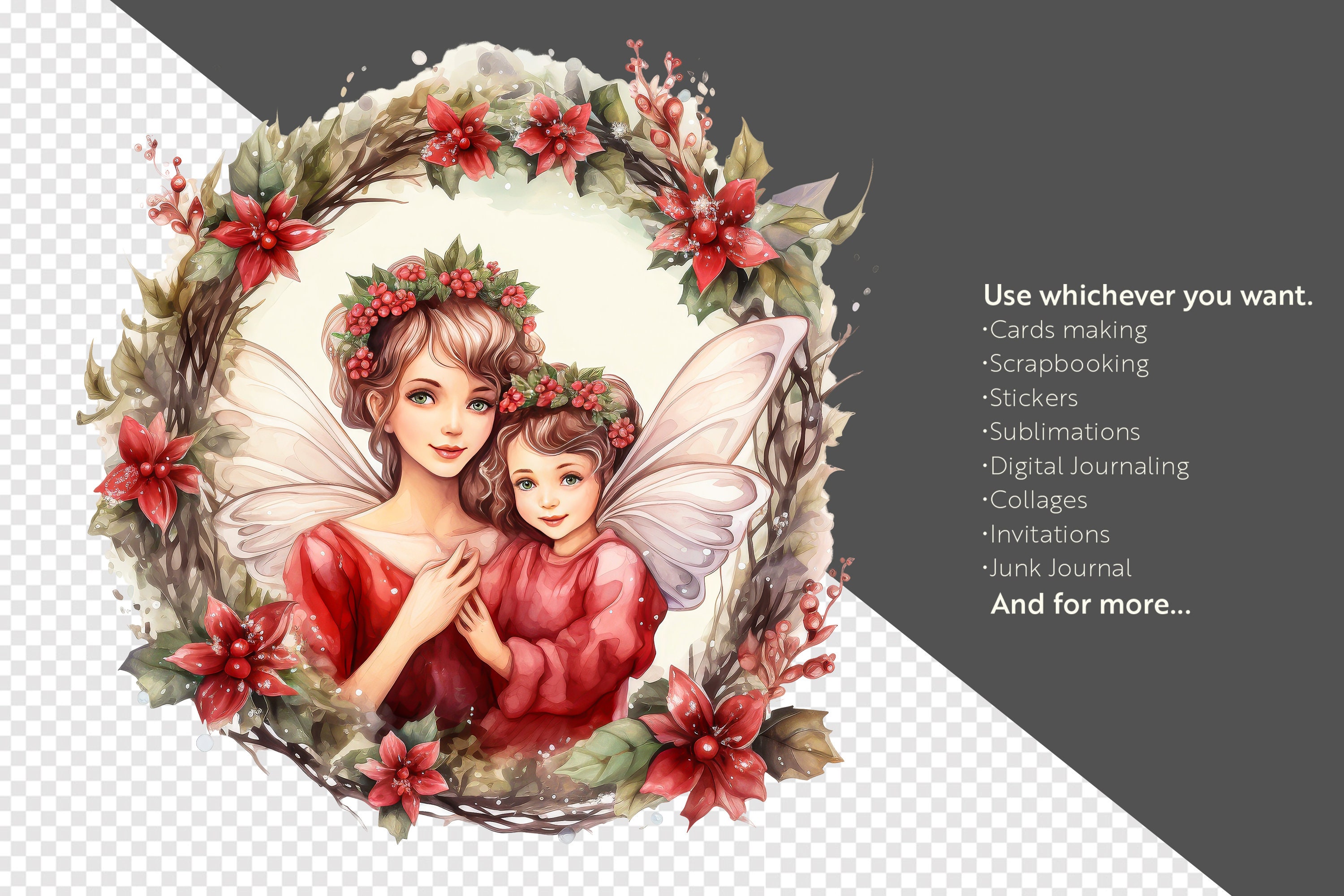 Mother Fairy Frame Clipart, 70 Enchanted Border for Mother's Day ...