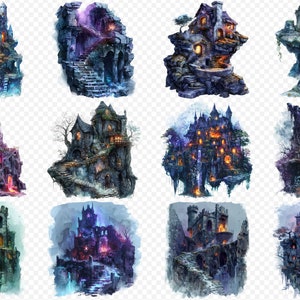 Magical Dungeon Clipart, 24 Dark Fantasy PNG, Magical Ambiance and Dark ...