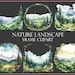 Nature Landscape Frame Clipart, 24 Scenic Borders Collection, Landscape ...