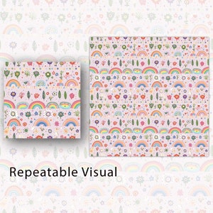 35 Seamless Rainbow Patterns Digital Paper - Colorful Scrapbooking ...