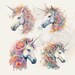 Unicorn Clipart Bundle Digital Unicorn Art, Transparent Background ...