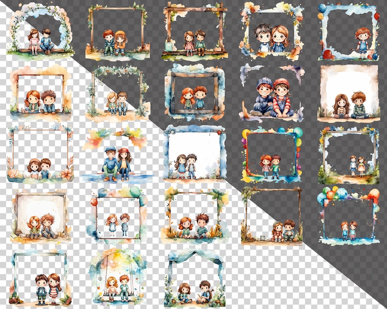 Kids Frame Clipart, Playful Borders for Children's Art Projects ...